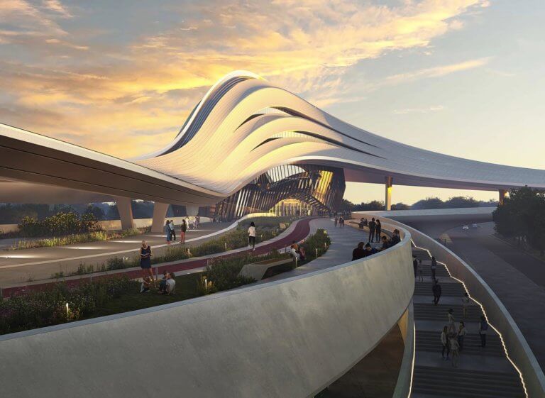 Zaha Hadid Architects s’inspire d’une rivière pour concevoir le centre ...